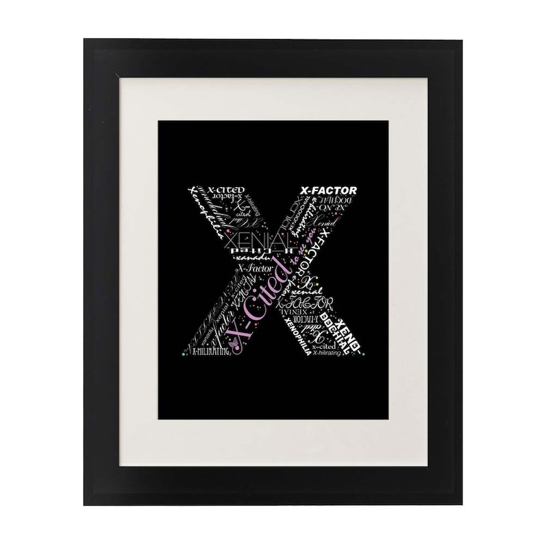 Positive Words Start With Letter X - Alphabet X, Monogram Letter ...