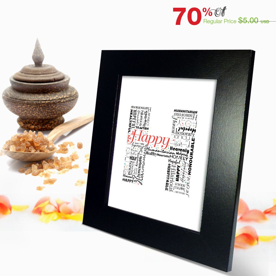 Positive Words Start With Letter H - Alphabet H, Monogram Letter ...