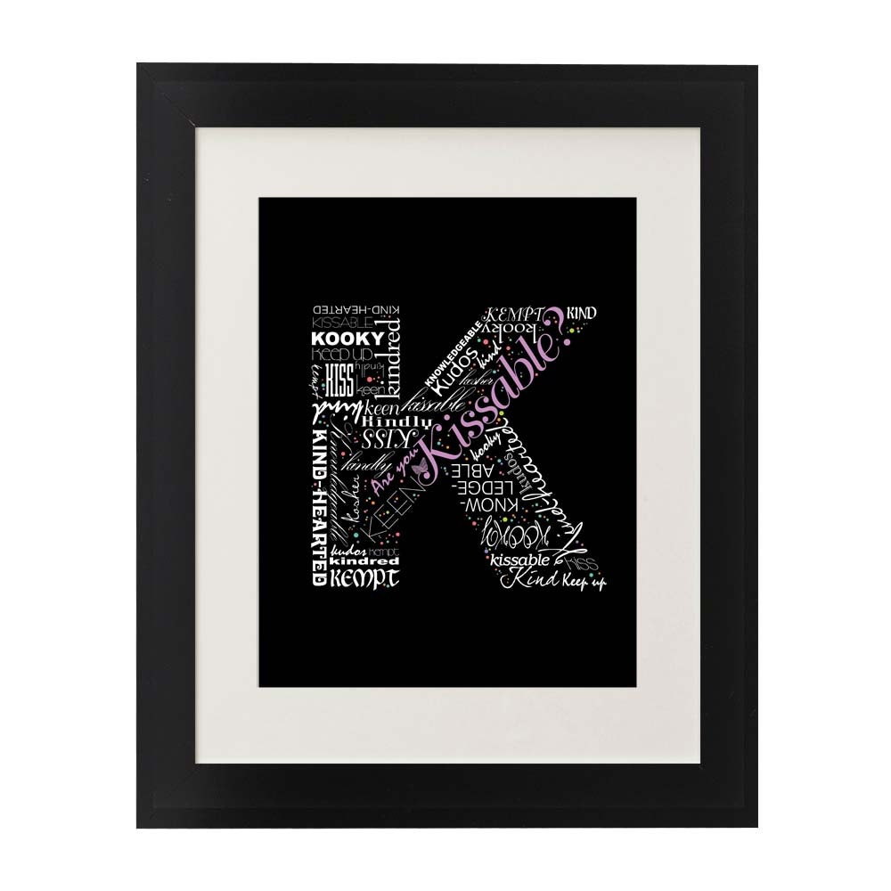 Positive Words Start With Letter K - Alphabet K, Monogram Letter ...