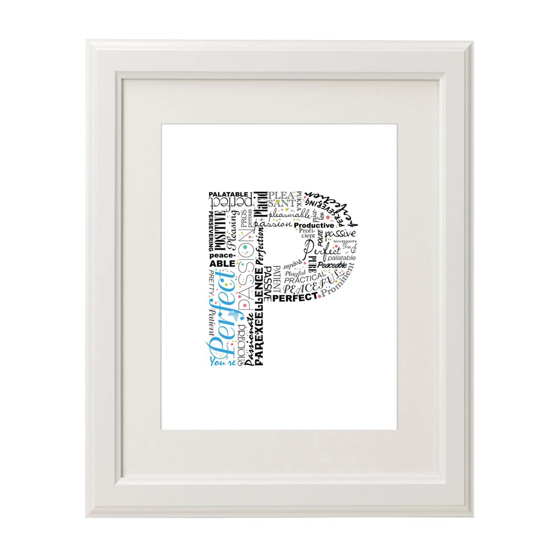 Positive Words Start With Letter P - Alphabet P, Monogram Letter ...
