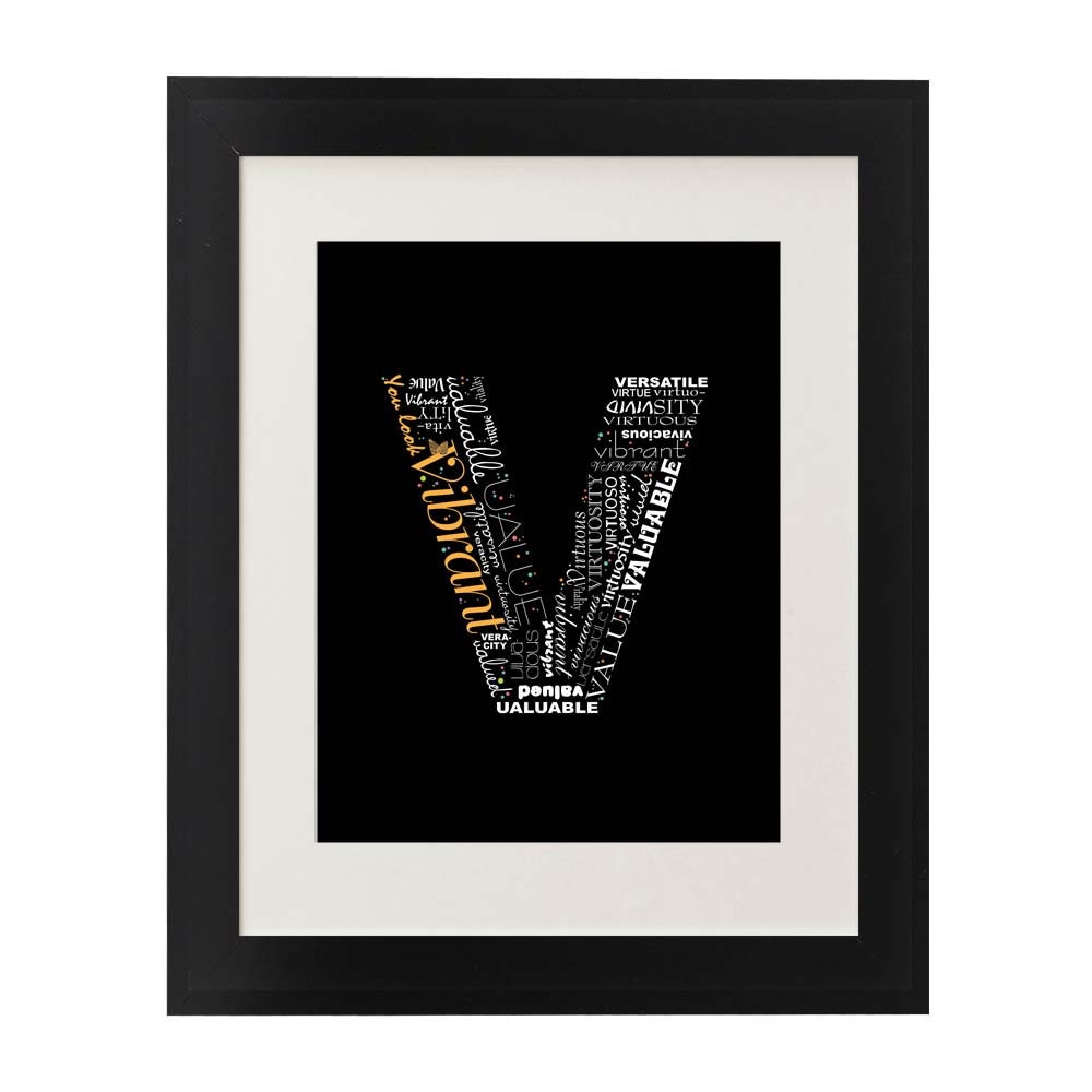 Positive Words Start With Letter V - Alphabet V, Monogram Letter ...