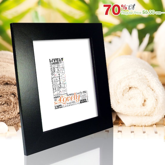 Positive Words Start With Letter L Alphabet L Monogram | Etsy Norway