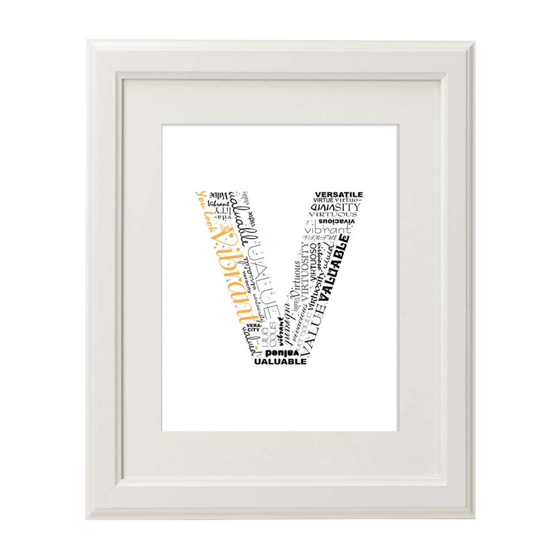 Positive Words Start With Letter V - Alphabet V, Monogram Letter ...