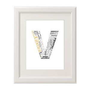 Positive Words Start With Letter V - Alphabet V, Monogram Letter ...