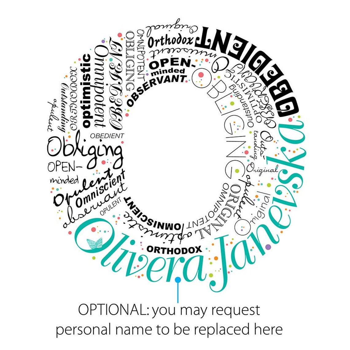 Positive Words Start With Letter O - Alphabet O, Monogram Letter ...