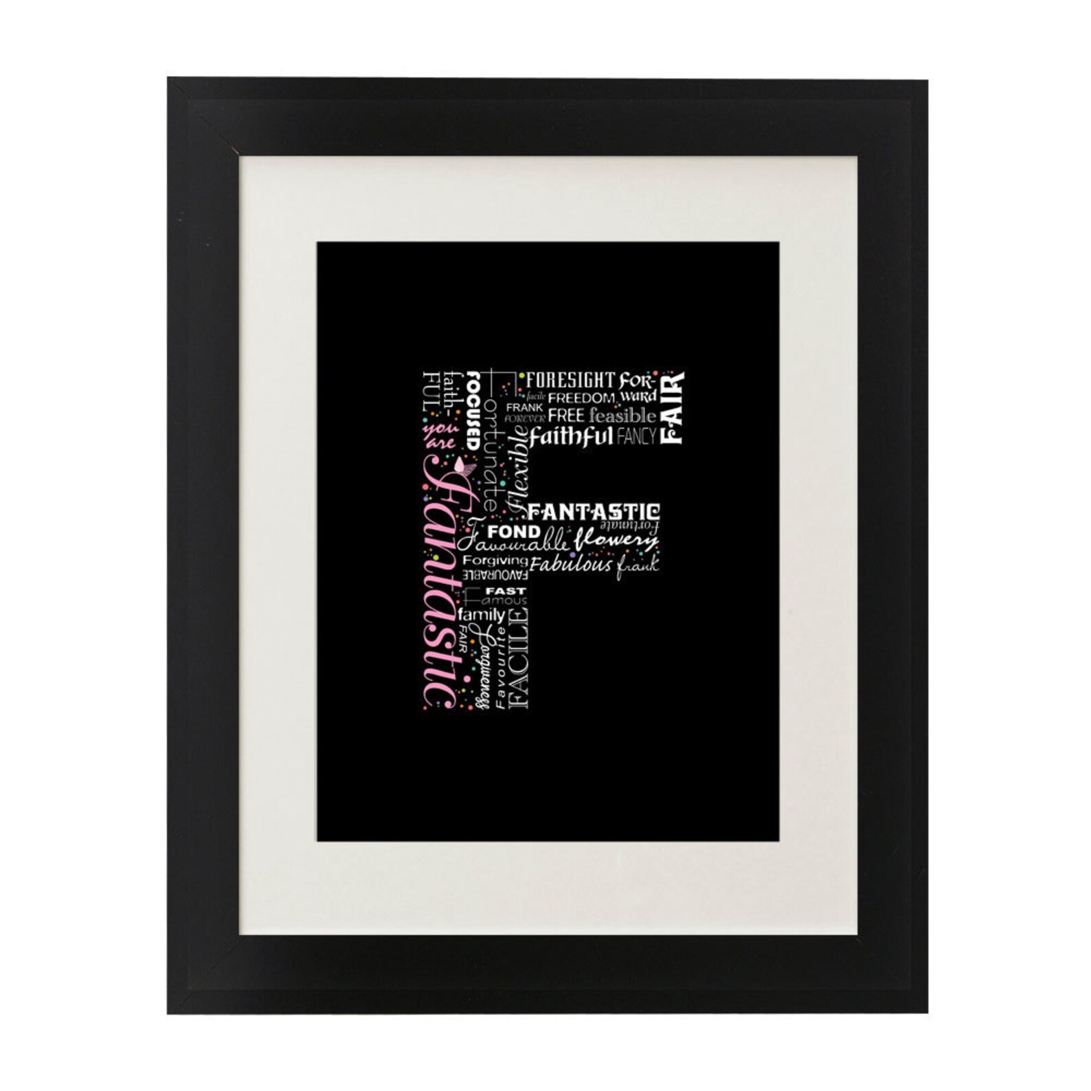 Positive Words Start With Letter F - Alphabet F, Monogram Letter ...