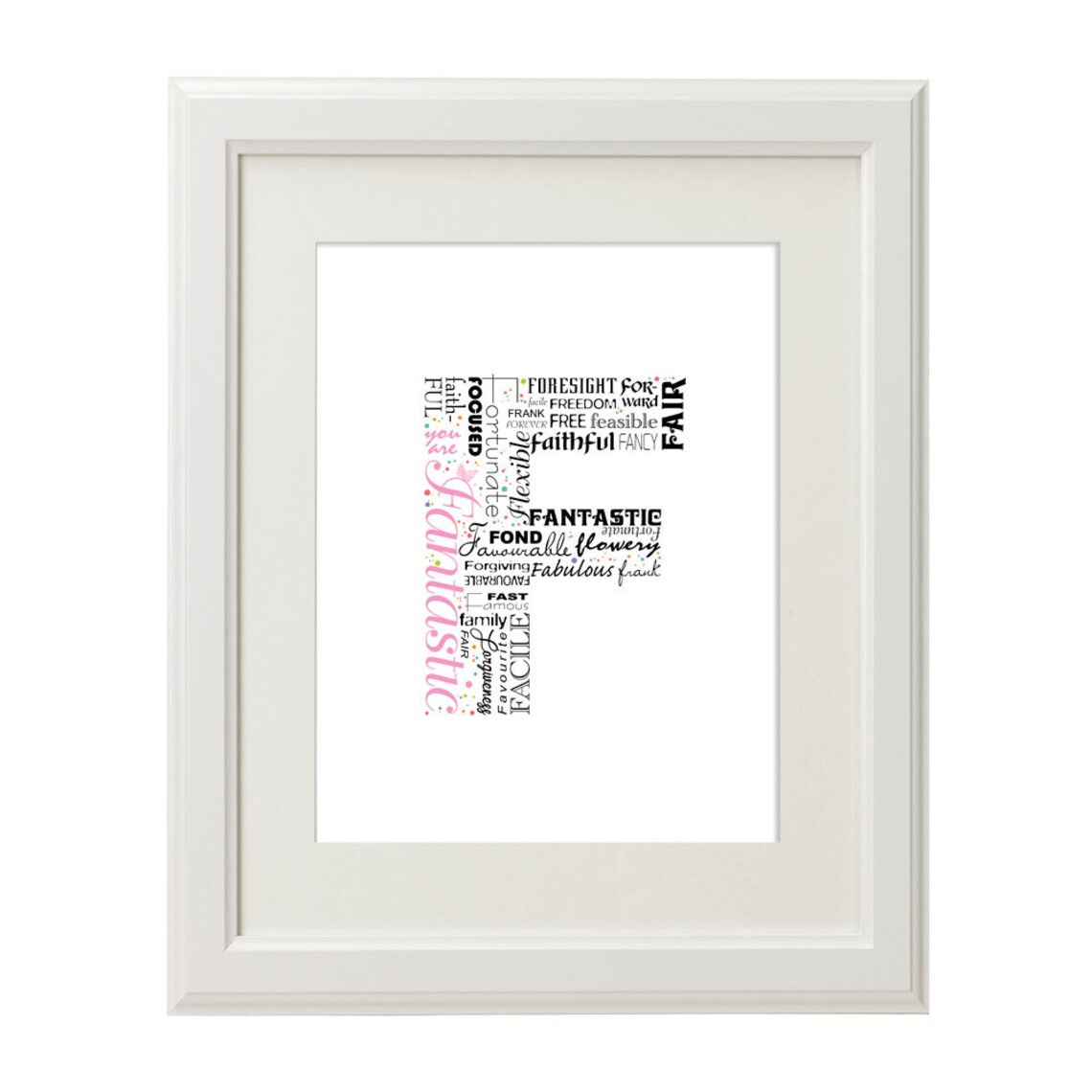 Positive Words Start With Letter F - Alphabet F, Monogram Letter ...