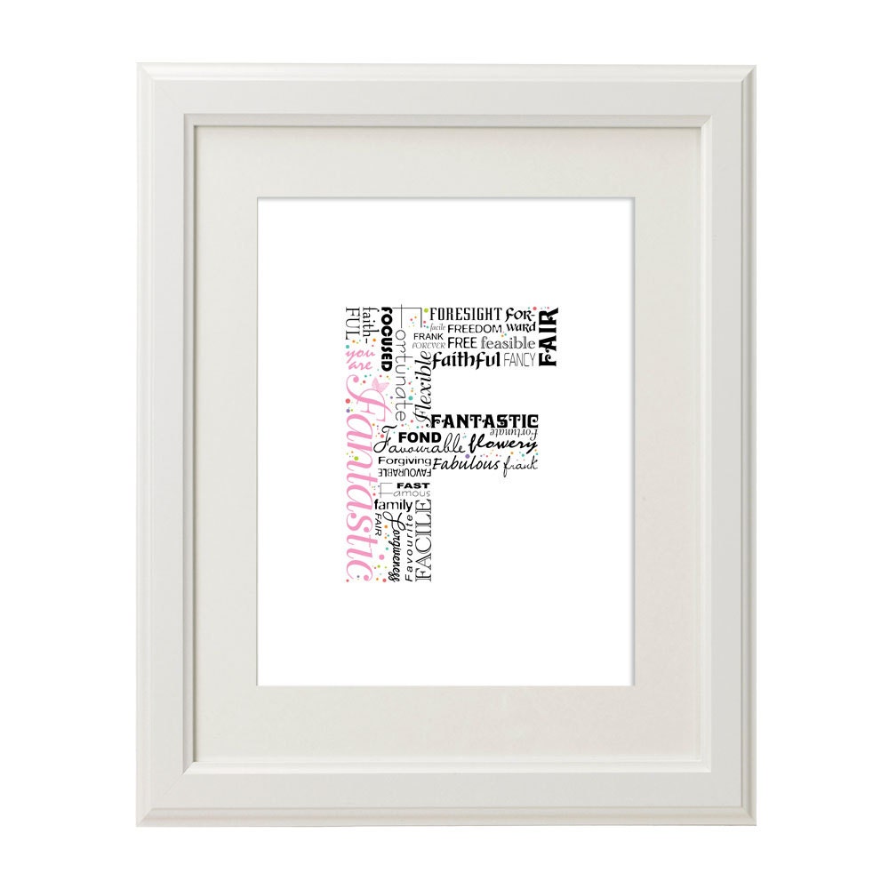 Positive Words Start With Letter F - Alphabet F, Monogram Letter ...