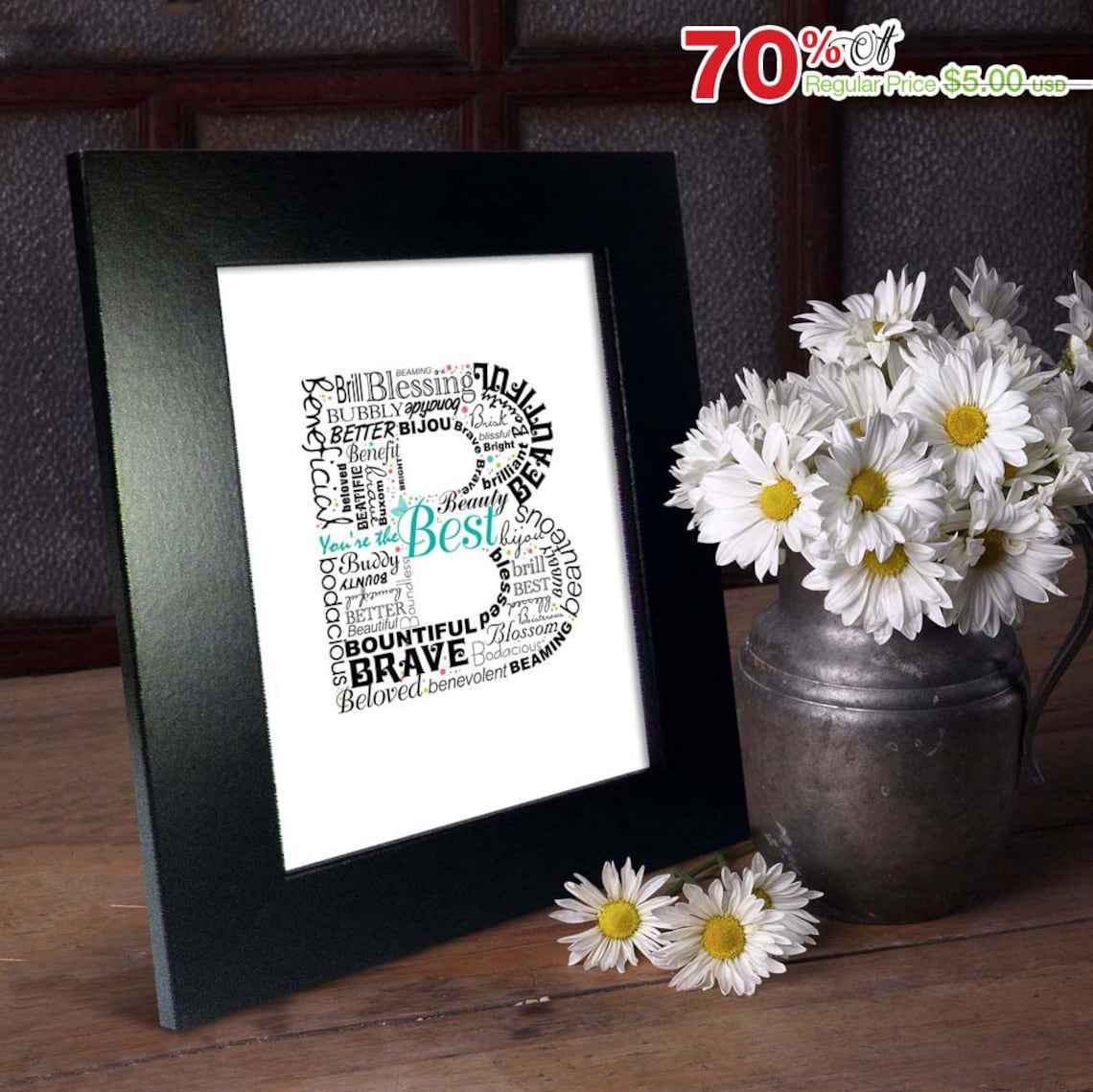 Positive Words Start With Letter B - Alphabet B, Monogram Letter ...