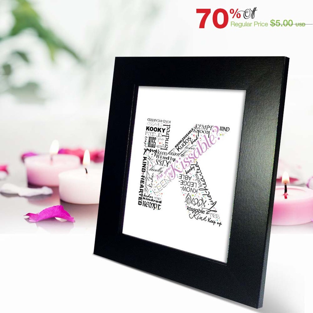 Positive Words Start With Letter K - Alphabet K, Monogram Letter ...