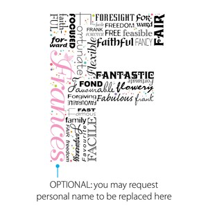 Positive Words Start With Letter F - Alphabet F, Monogram Letter ...