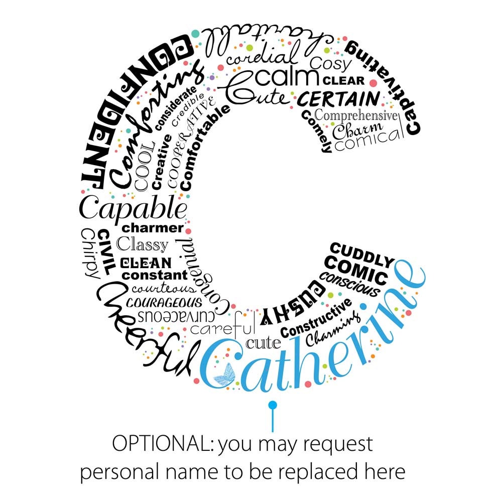 Positive Words Start With Letter C - Alphabet C, Monogram Letter ...