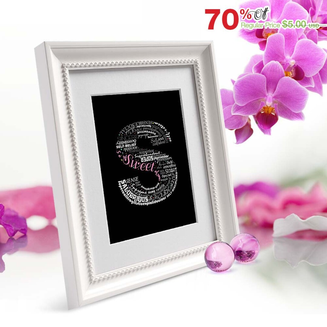 Positive Words Start With Letter S - Alphabet S, Monogram Letter ...