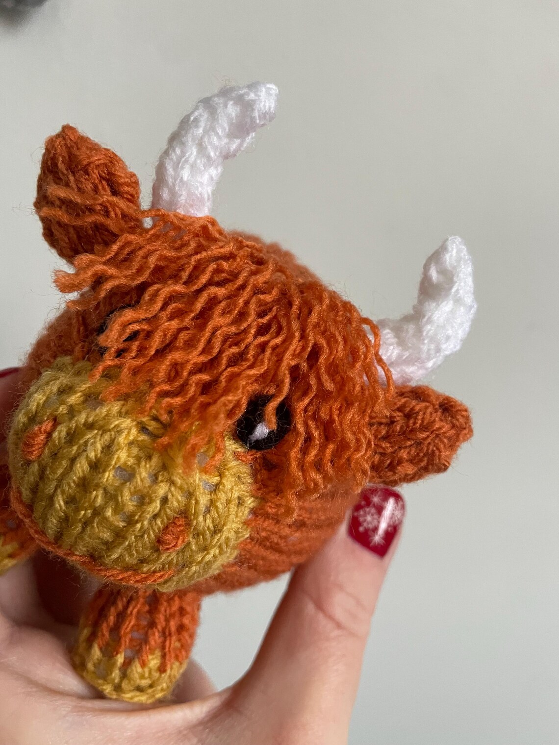 Highland Cow Knitting Pattern, Mini Farm Animal Toy PDF Download, Easy ...