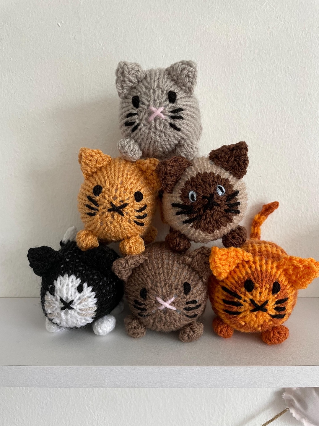 Loaf Cat Knitting Pattern, Mini Kitty Toy PDF Download, Easy Fun ...
