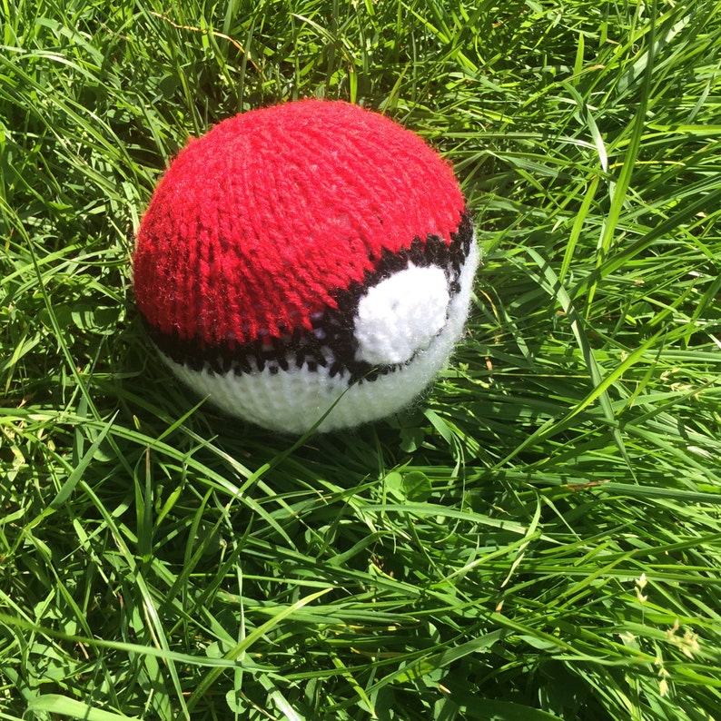 Knitted Pokeball Pattern Pokemon Stuffed Toy Plushie Knitting | Etsy