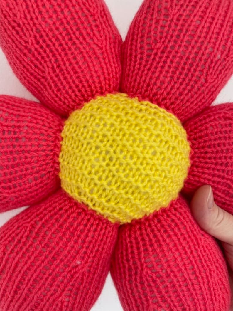 Flower Cushion Knitting Pattern PDF Instant Download, Girls Knitted ...