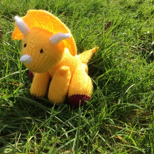 Triceratops Knitting Pattern Soft Toy Stuffed Animal Beginner - Etsy