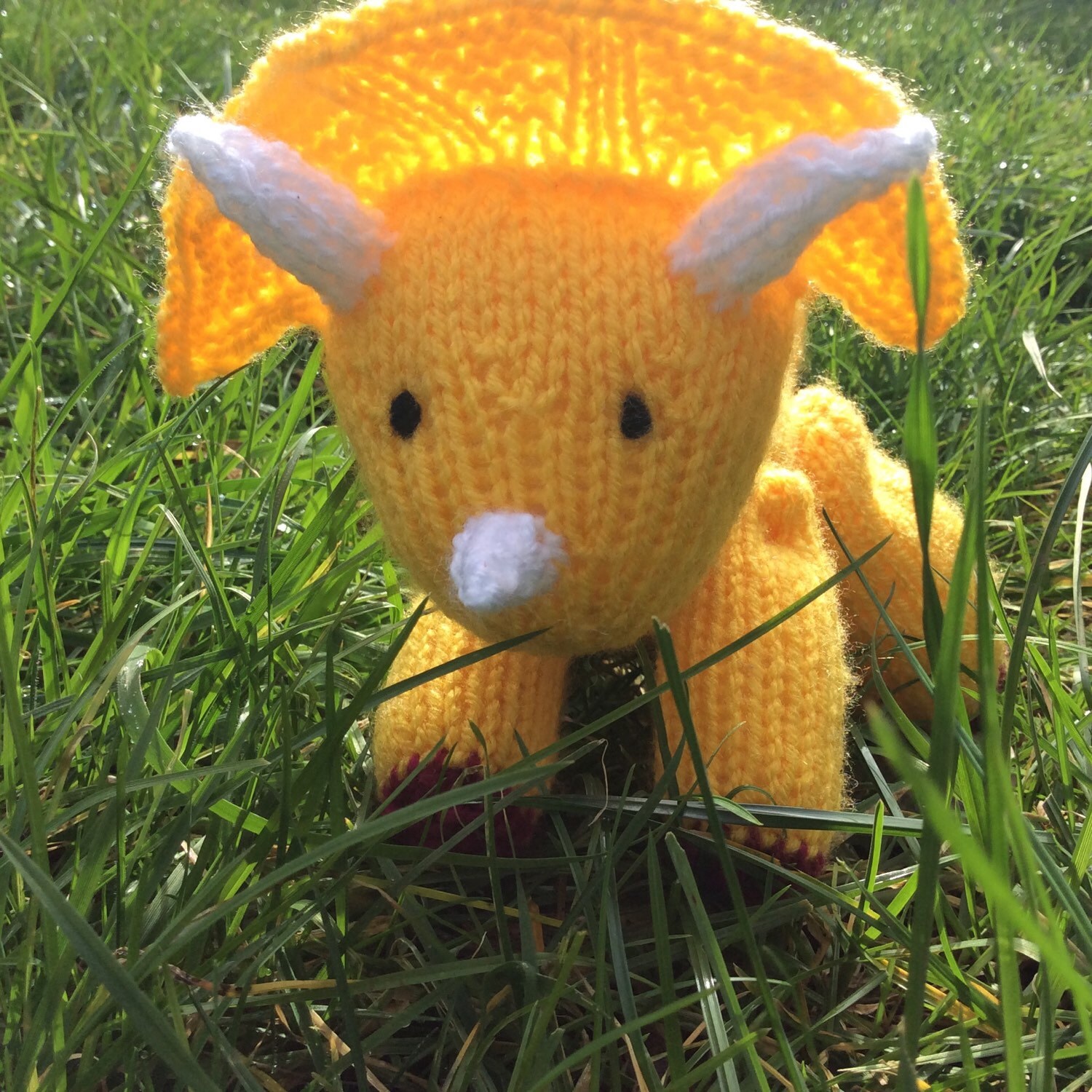 Triceratops Knitting Pattern Soft Toy Stuffed Animal Beginner | Etsy