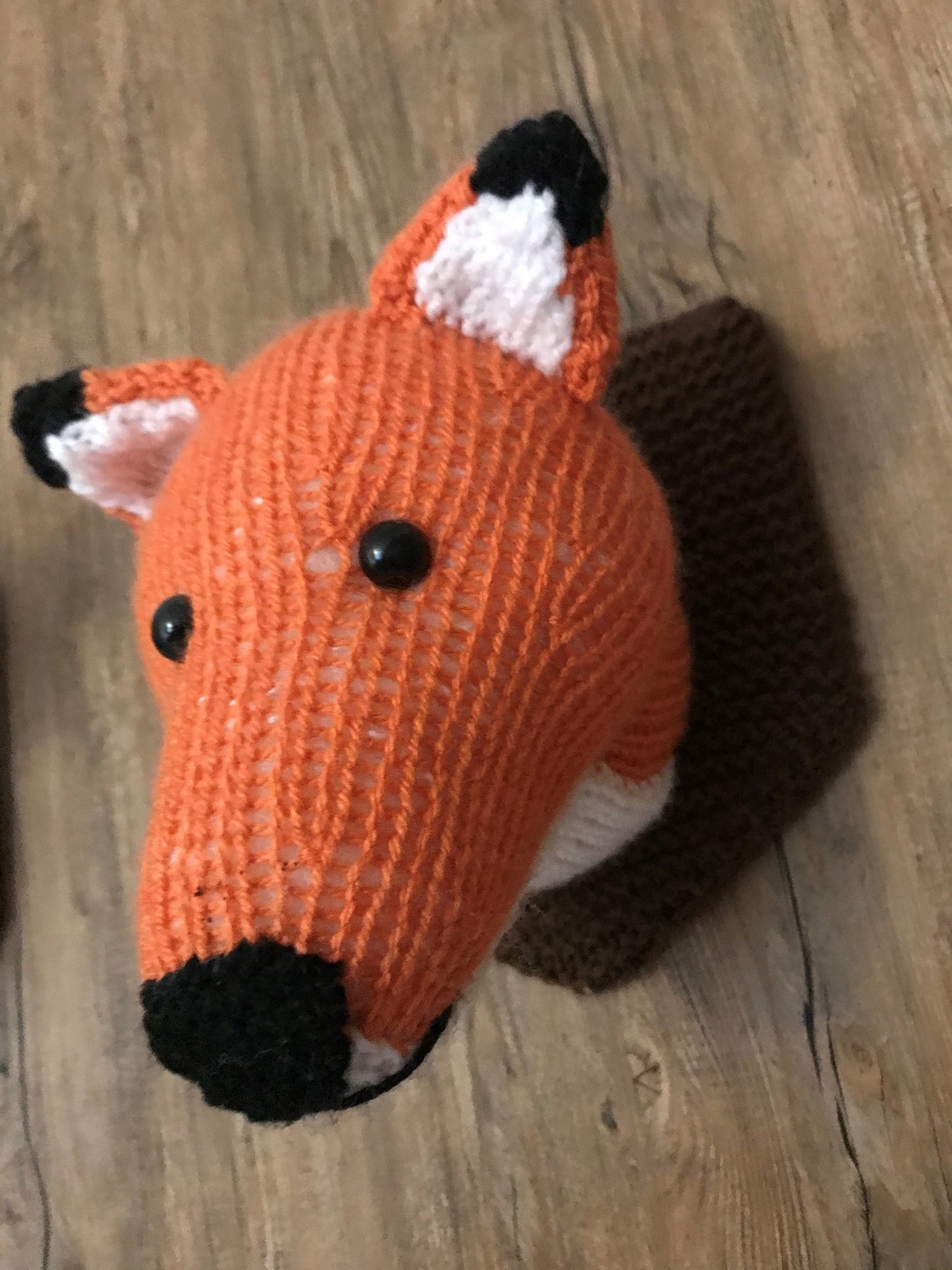 Fox Head Knitting Pattern Faux Taxidermy Animal Head Deer Hunting ...