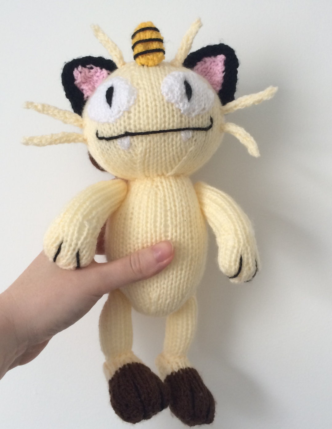 Meowth Pokemon Knitting Pattern Pokemon Plushie Cat Knit Pattern Toy ...