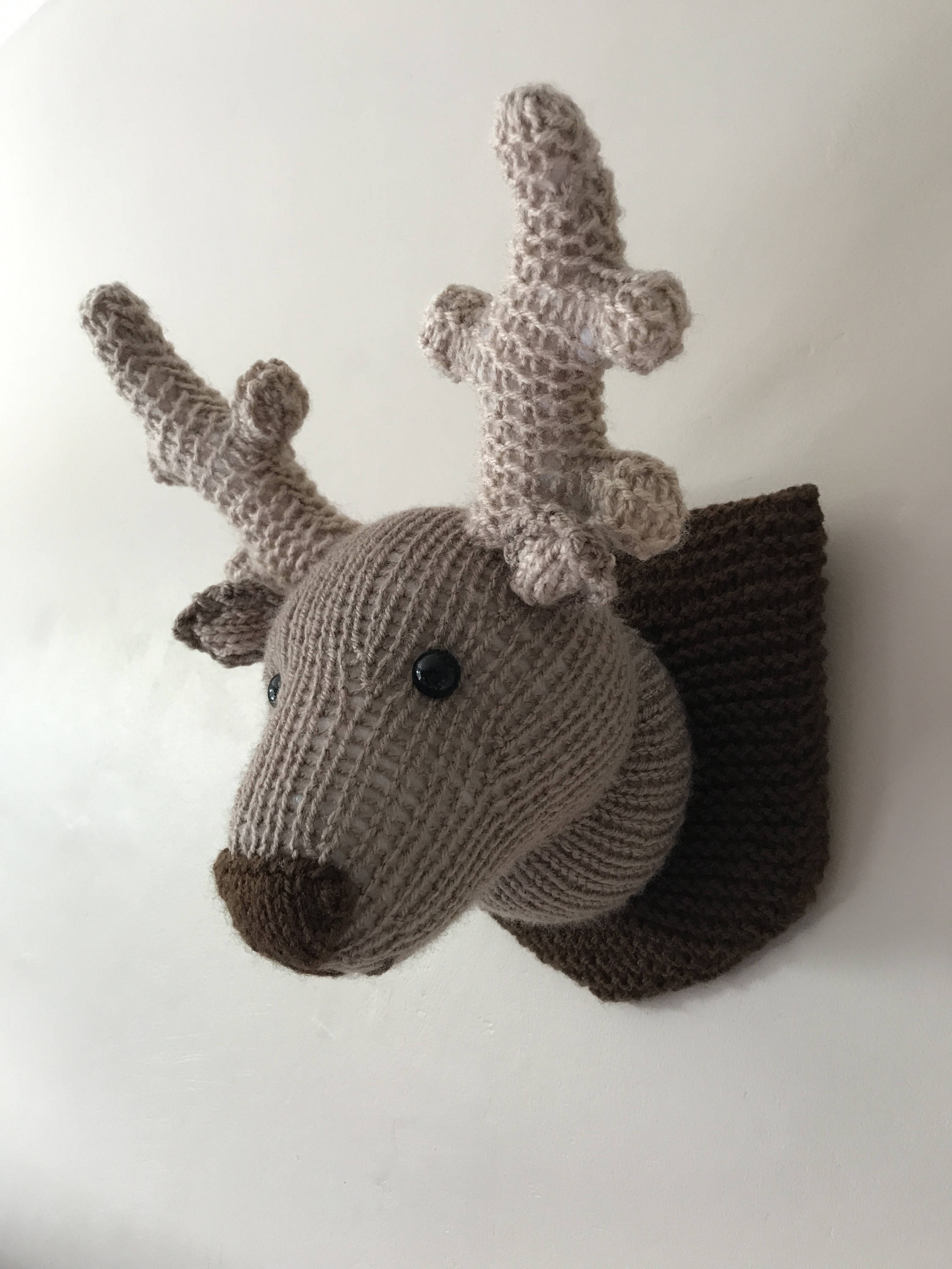 Deer Head Knitting Pattern Faux Taxidermy Animal Head Moose - Etsy UK