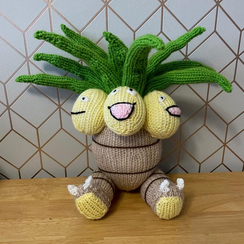 Exeggutor Pokemon Knitting Pattern Stuffed Toy Stuffy - Etsy UK