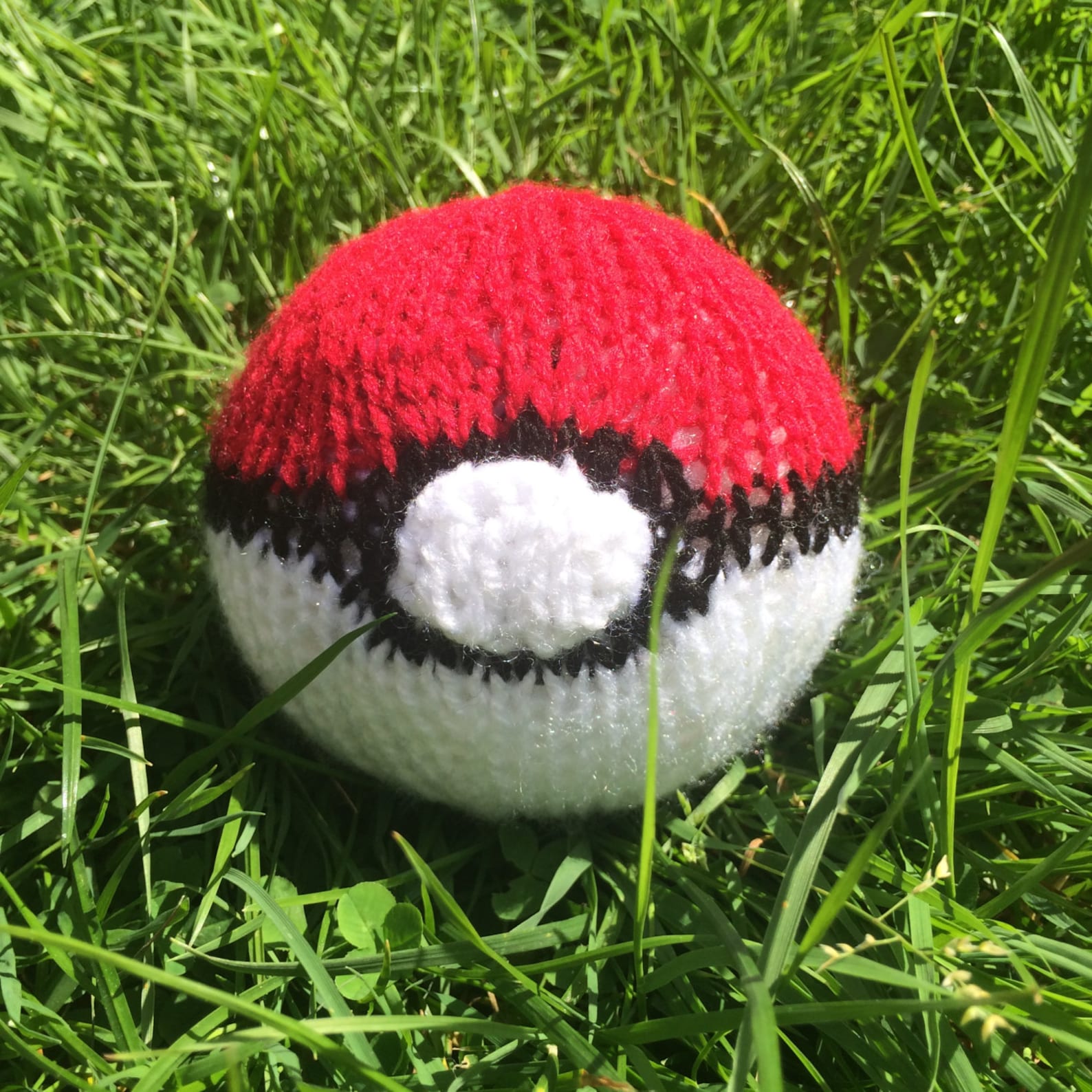 Knitted Pokeball Pattern Pokemon Stuffed Toy Plushie Knitting - Etsy