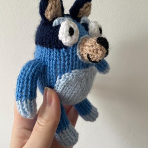 Bluey Toy Knitting Pattern, Blue Dog Soft Toy PDF Download, Easy Fun ...