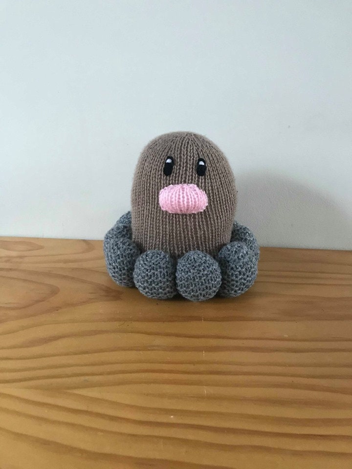 Diglett Pokemon Knitting Pattern Soft Toy Pokemon Amigurumi - Etsy UK