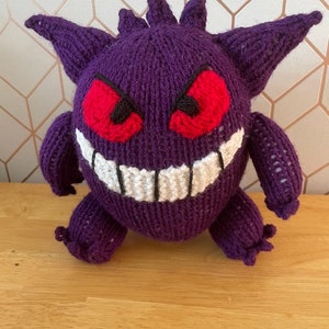 Gengar Pokemon Knitting Pattern Soft Toy Pokemon Plush Animal Stuffed ...