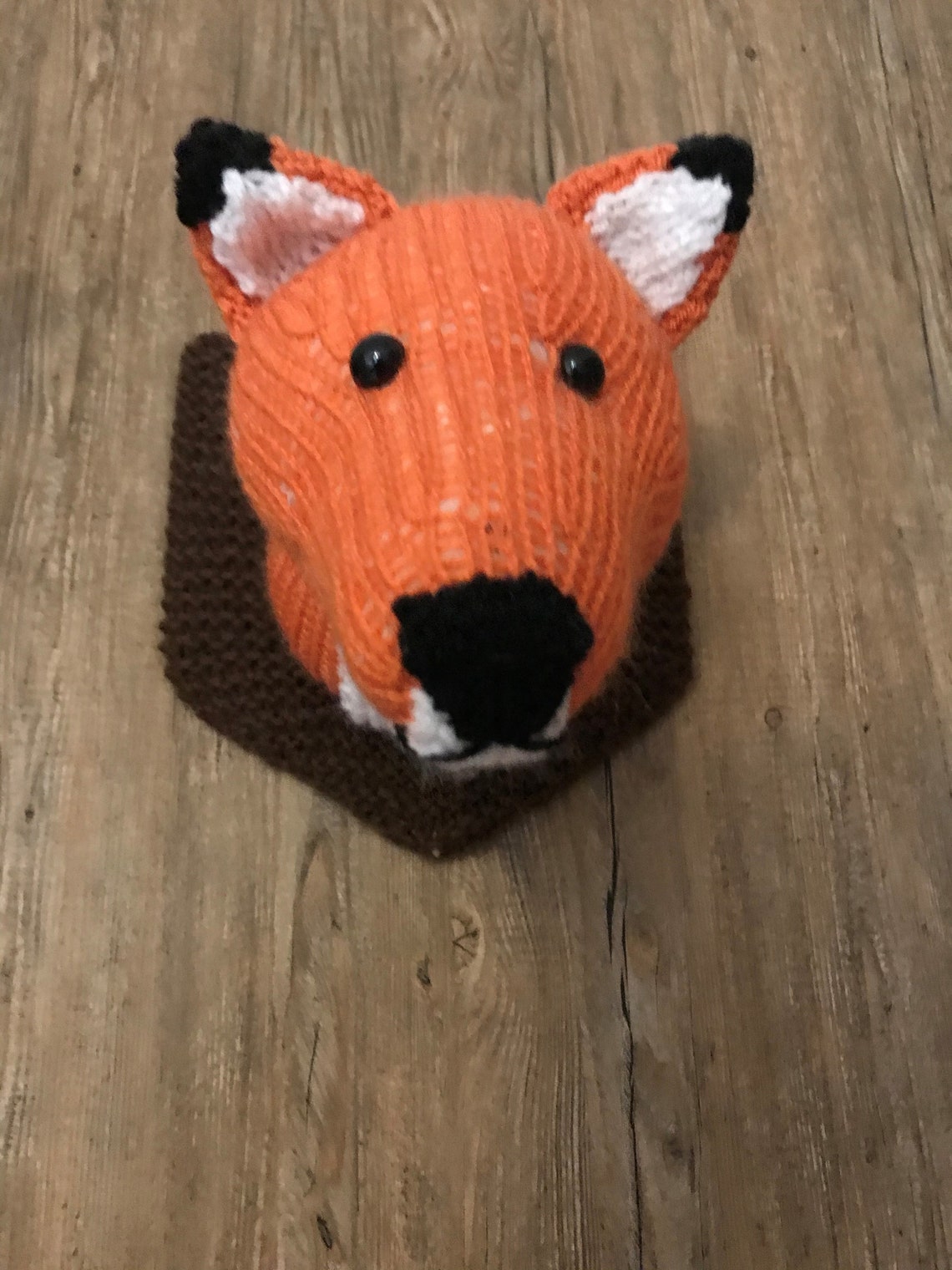 Fox Head Knitting Pattern Faux Taxidermy Animal Head Deer Hunting ...