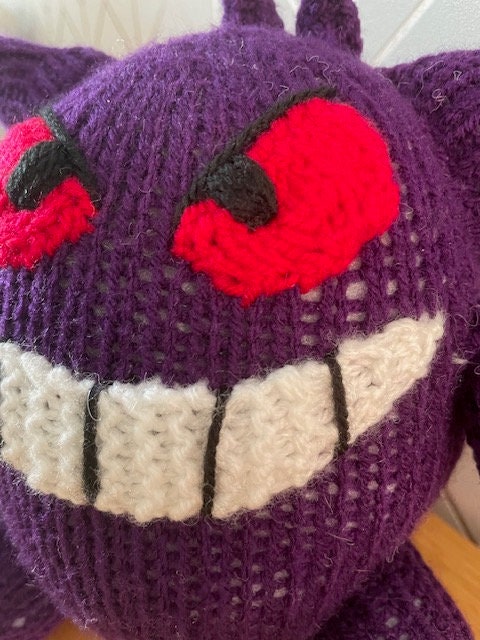 Gengar Pokemon Knitting Pattern Soft Toy Pokemon Plush Animal Stuffed ...