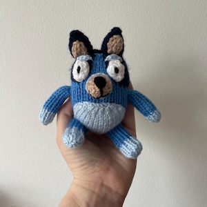 Bluey Toy Knitting Pattern, Blue Dog Soft Toy PDF Download, Easy Fun ...