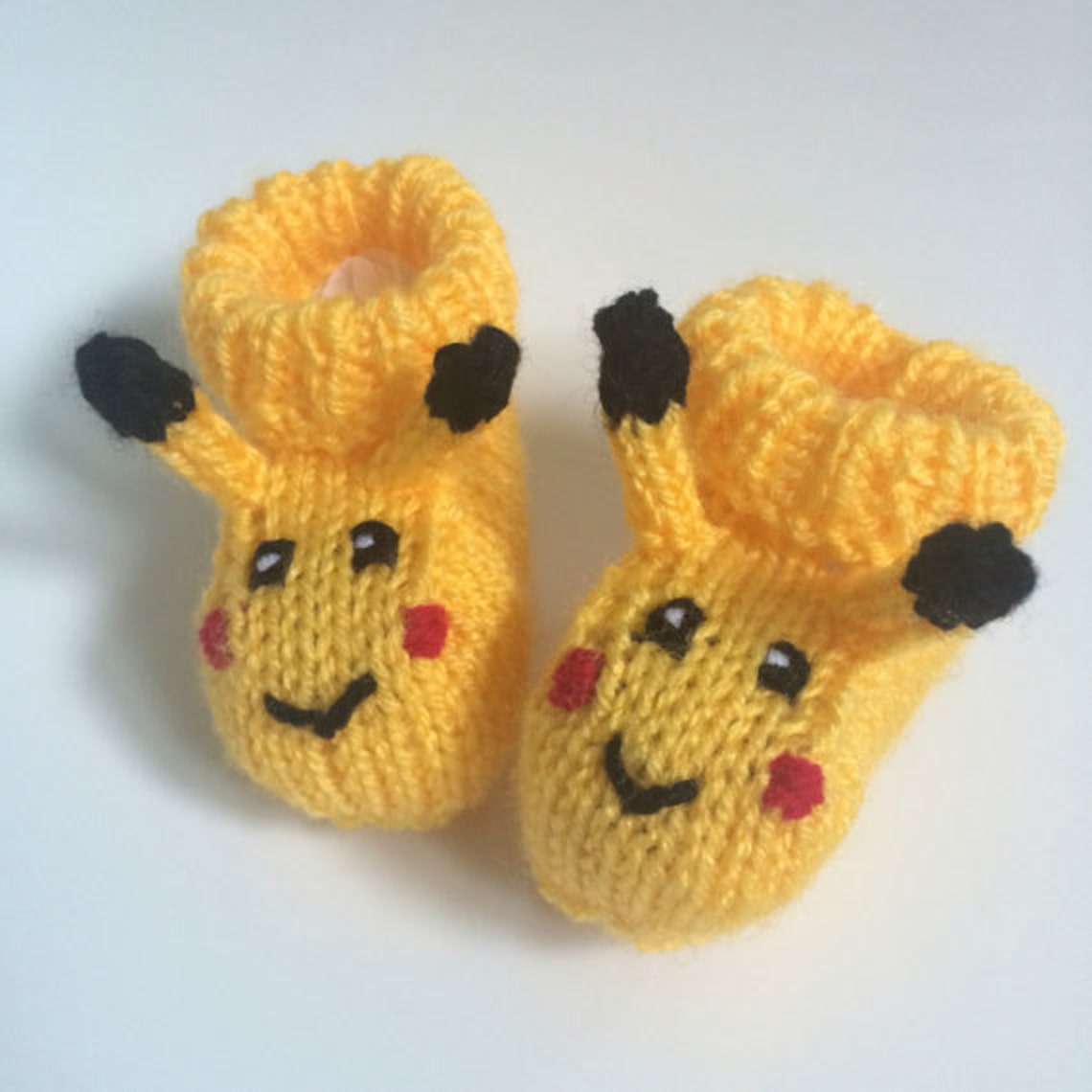 Pikachu Baby Booties Knitting Pattern Animal Baby Boots - Etsy