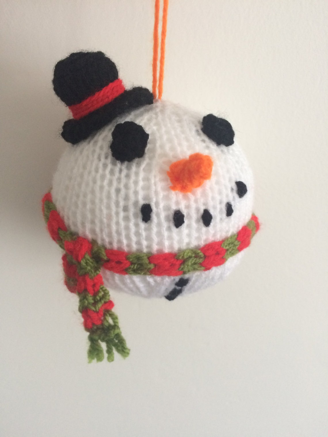 Snowman Bauble Knitting Pattern, Christmas Tree Decoration Amigurumi ...