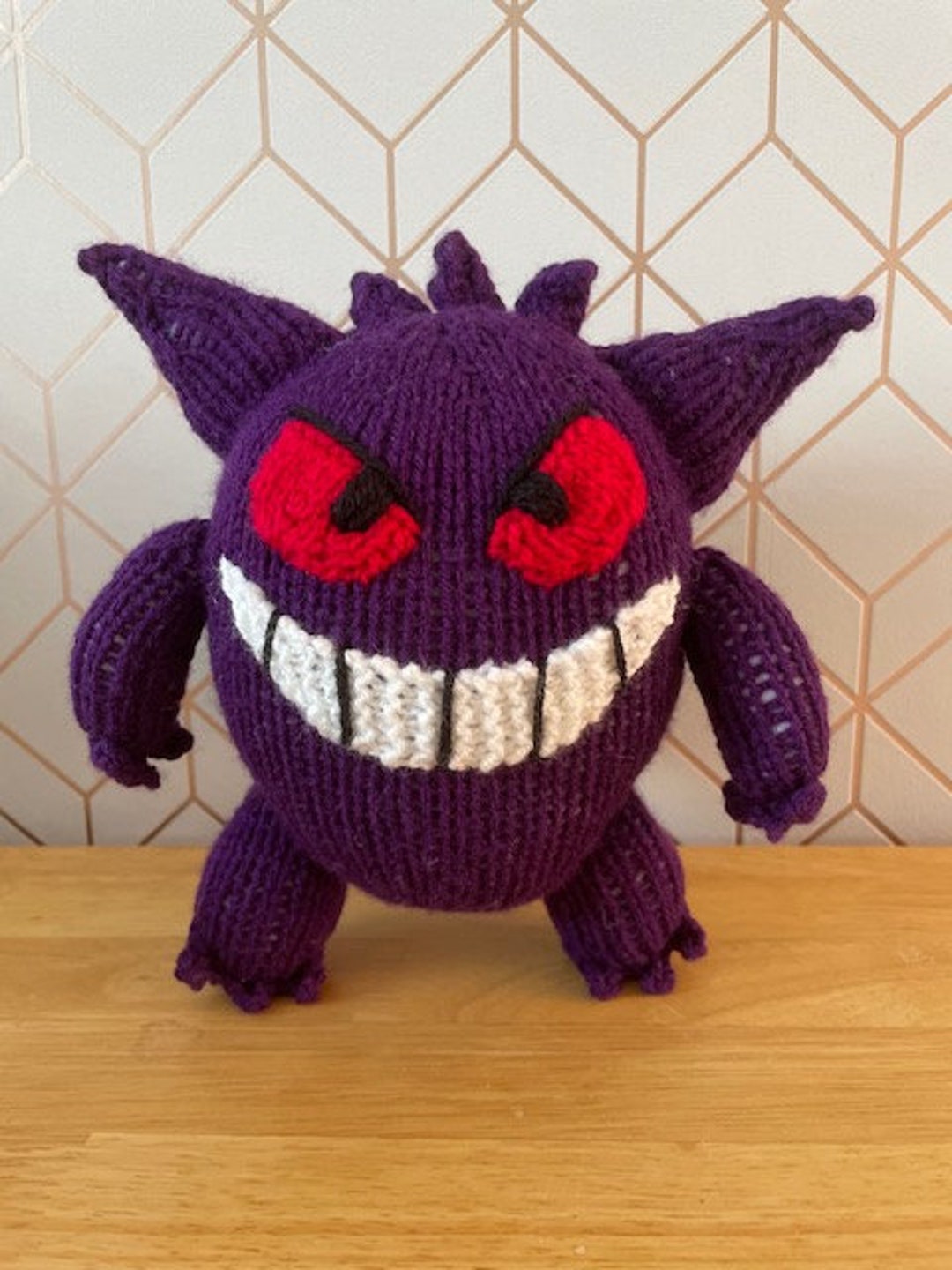 Gengar Pokemon Knitting Pattern Soft Toy Pokemon Plush Animal Stuffed ...