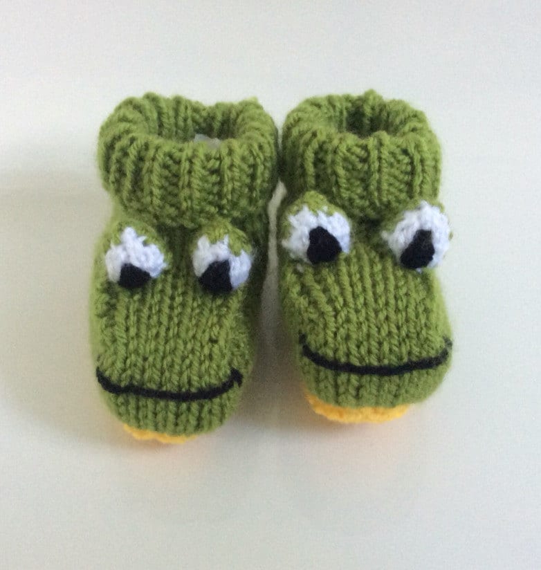 Frog Baby Booties Knitting Pattern Animal Baby Boots Shoes - Etsy Canada