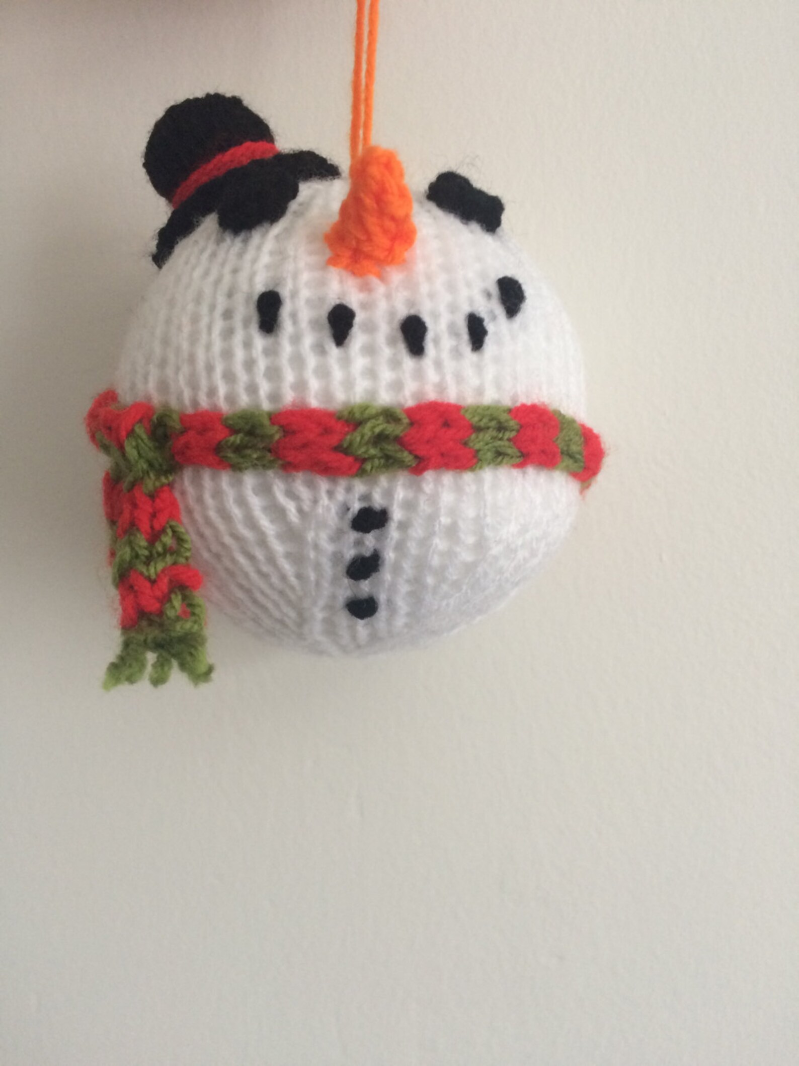 Snowman Bauble Knitting Pattern Christmas Decoration Pattern - Etsy