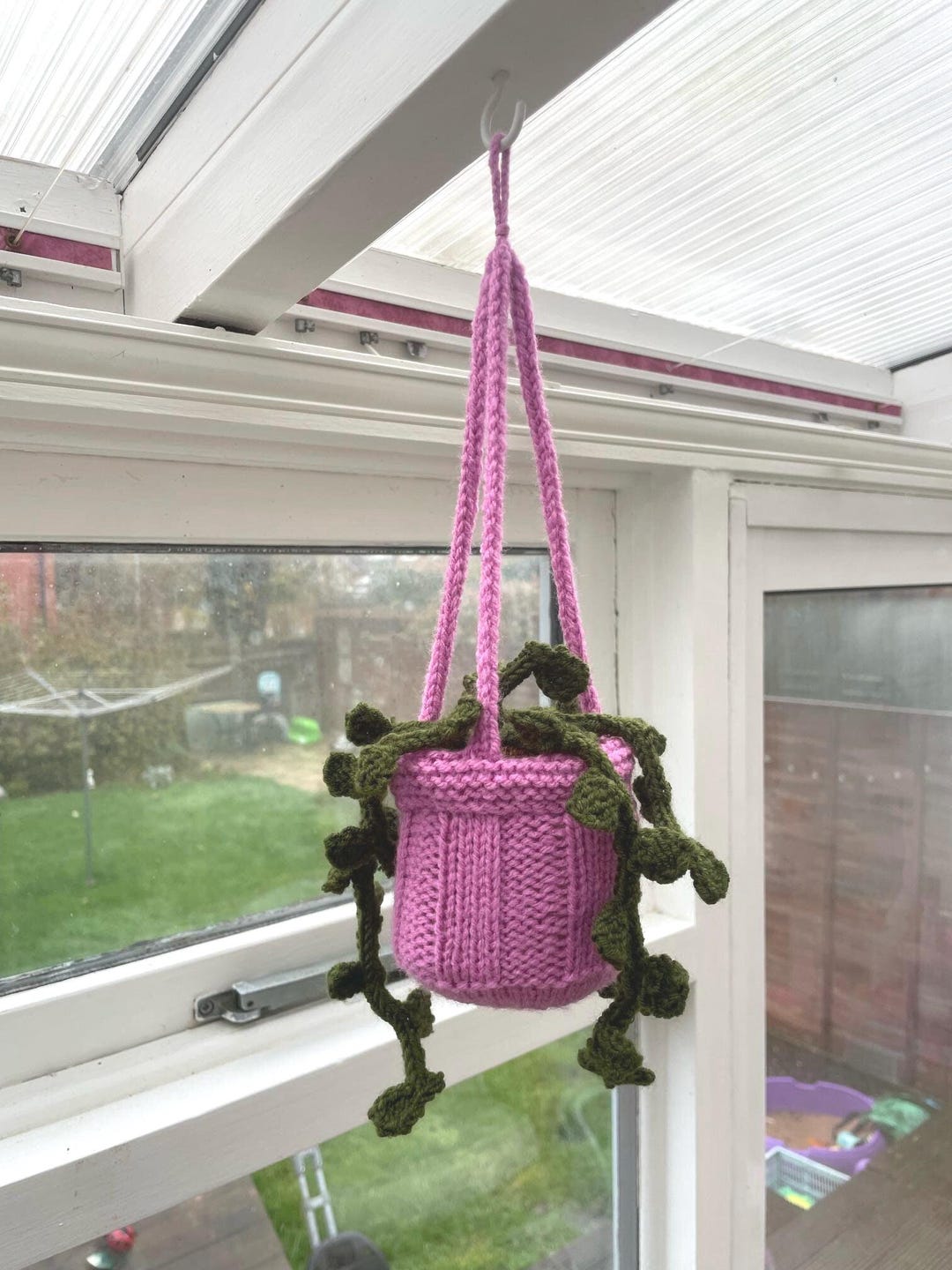 Hanging Plant Knitting Pattern, Cute Easy Gift Idea, PDF Download, Home ...