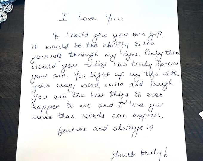 Handwritten Love Letter! - Etsy