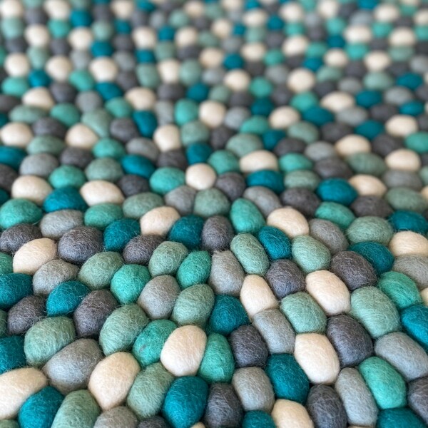 Felt Ball Rug - Etsy