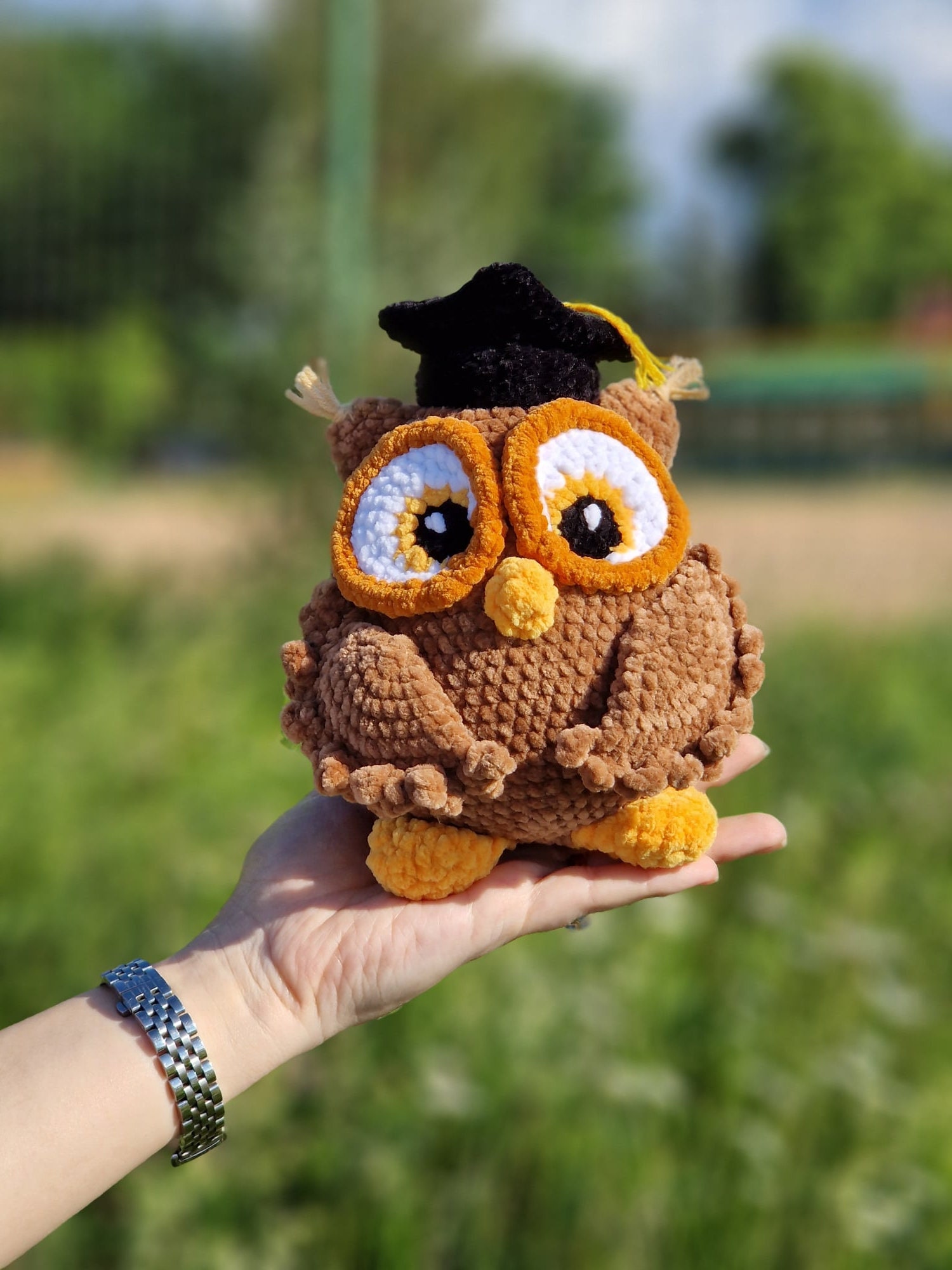 Crochet Graduation Plush Owl Amigurumi Pattern - Teacher Appreciation ...