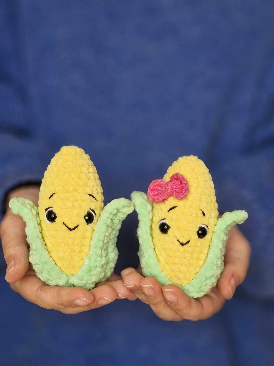Crochet Plush Corn on Cob Amigurumi Low Sew Pattern - ENG - Etsy