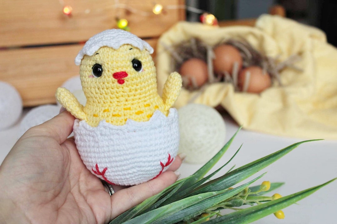 Crochet Easter Baby Chick in the Egg Amigurumi Pattern ENG - Etsy
