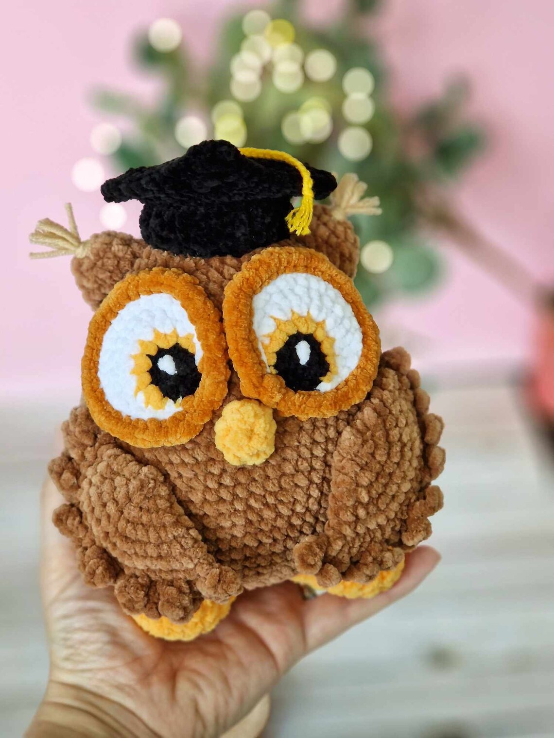 Crochet Graduation Plush Owl Amigurumi Pattern - Teacher Appreciation ...