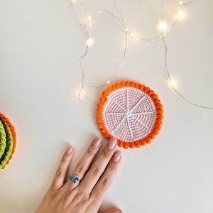 Crochet Fruit Coasters and Coasters Holder Pattern ENG - Etsy