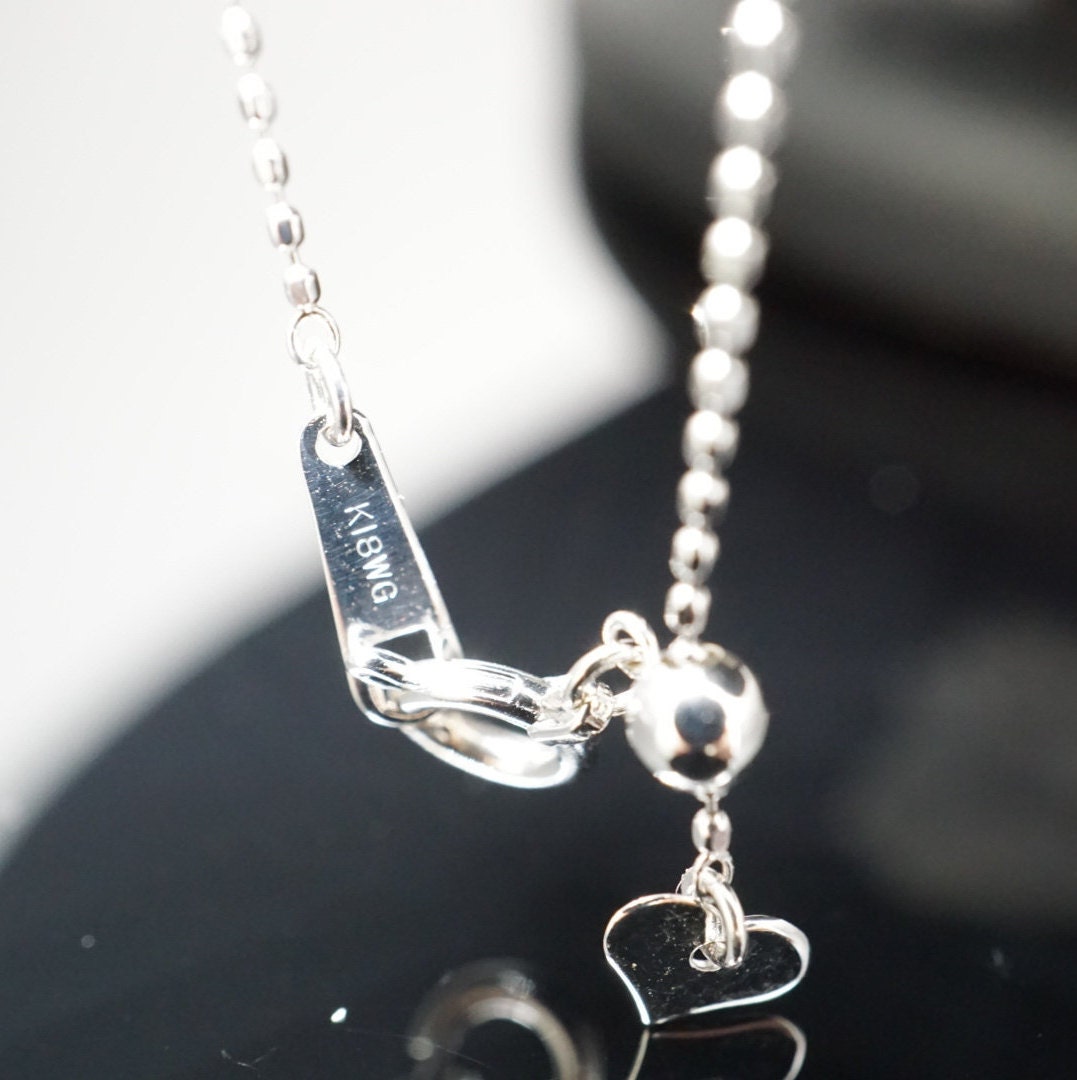 18K White Gold Round 0.318ct Diamond Pendant Necklace - Etsy 18K White Gold Round 0.318ct Diamond Pendant Necklace - Etsy