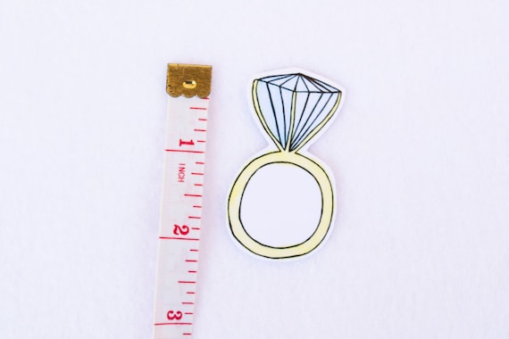 Craft Supplies & Tools Diamond Ring Watercolor Sticker Stationary ...