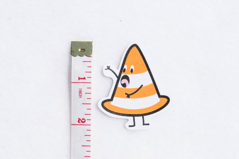 Shocked Traffic Cone Sticker Handmade Gift Ideas Cute Kawaii - Etsy